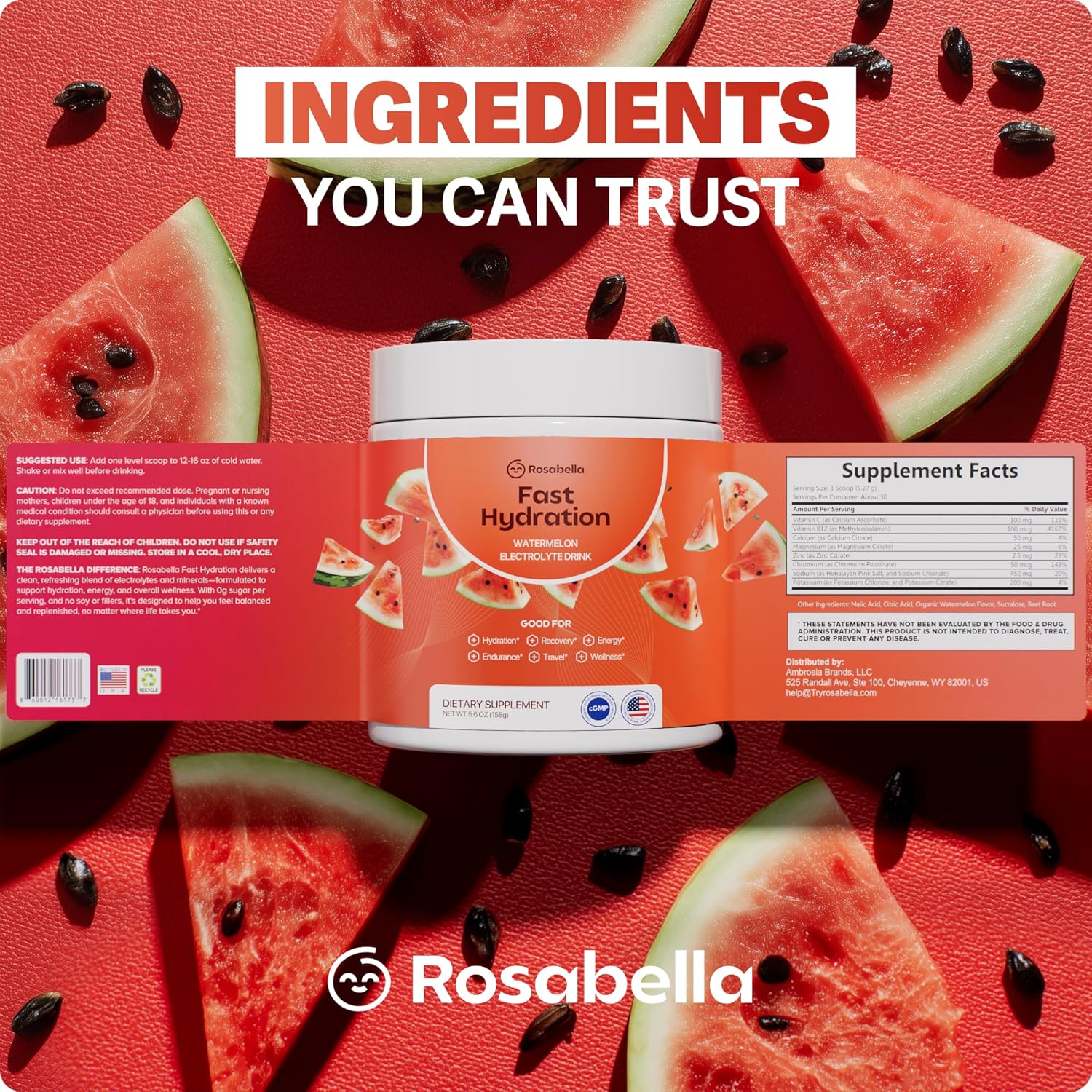 Rosabella Electrolyte Drink Powder